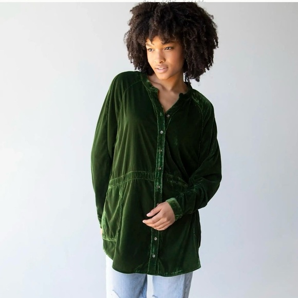 NATURAL LIFE | Tops | Natural Life Laid Back Velvet Button Down Small ...